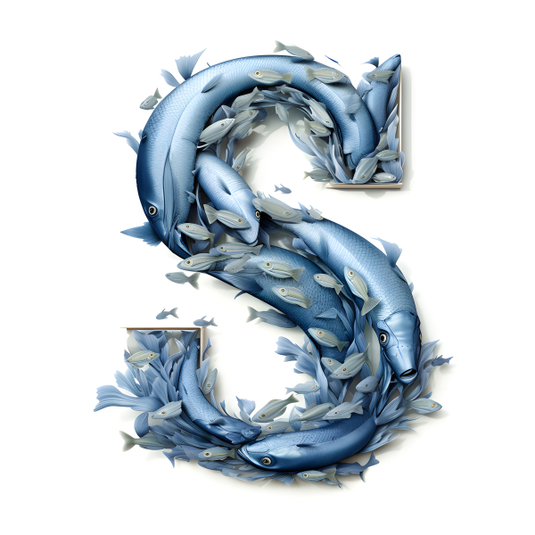 Fish in the shape of a letter S - Impossible Images - Unique stock ...