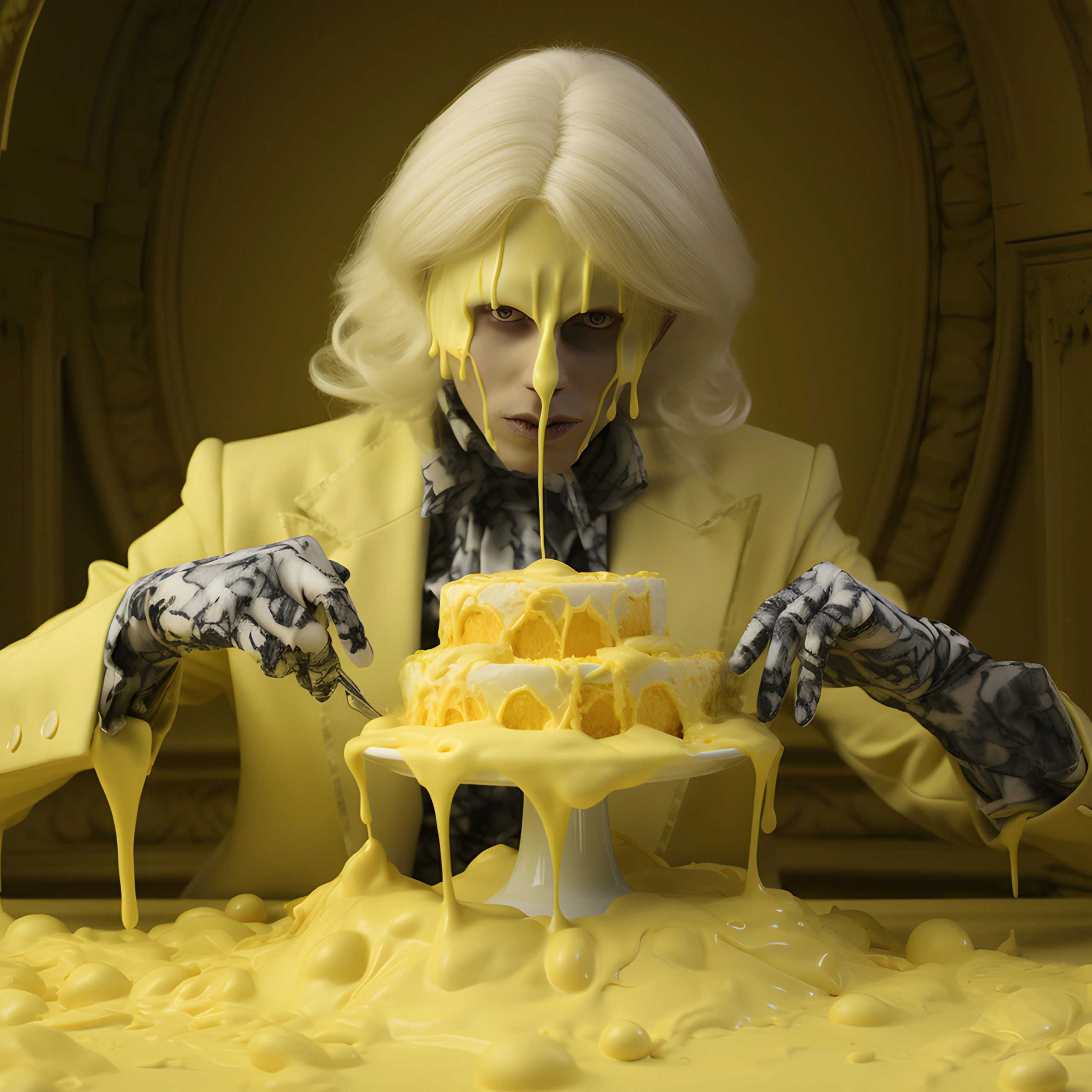 Person covered in custard - Impossible Images - Unique stock images for ...