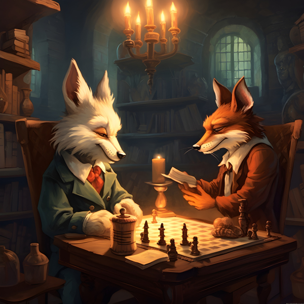 A Father Fox listens, whilst his son reads him a story. - Impossible ...