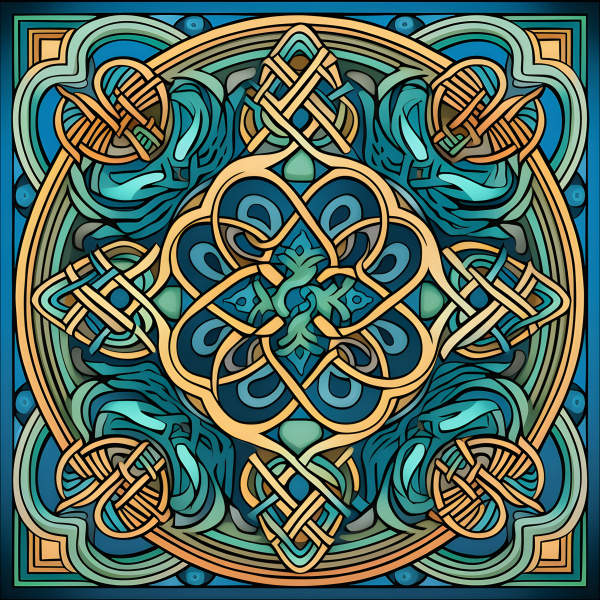 Intricate Celtic knotwork pattern inspired by Irish heritage and ...
