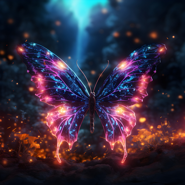 A Bright shinning Butterfly, lighting up the woods. - Impossible Images ...