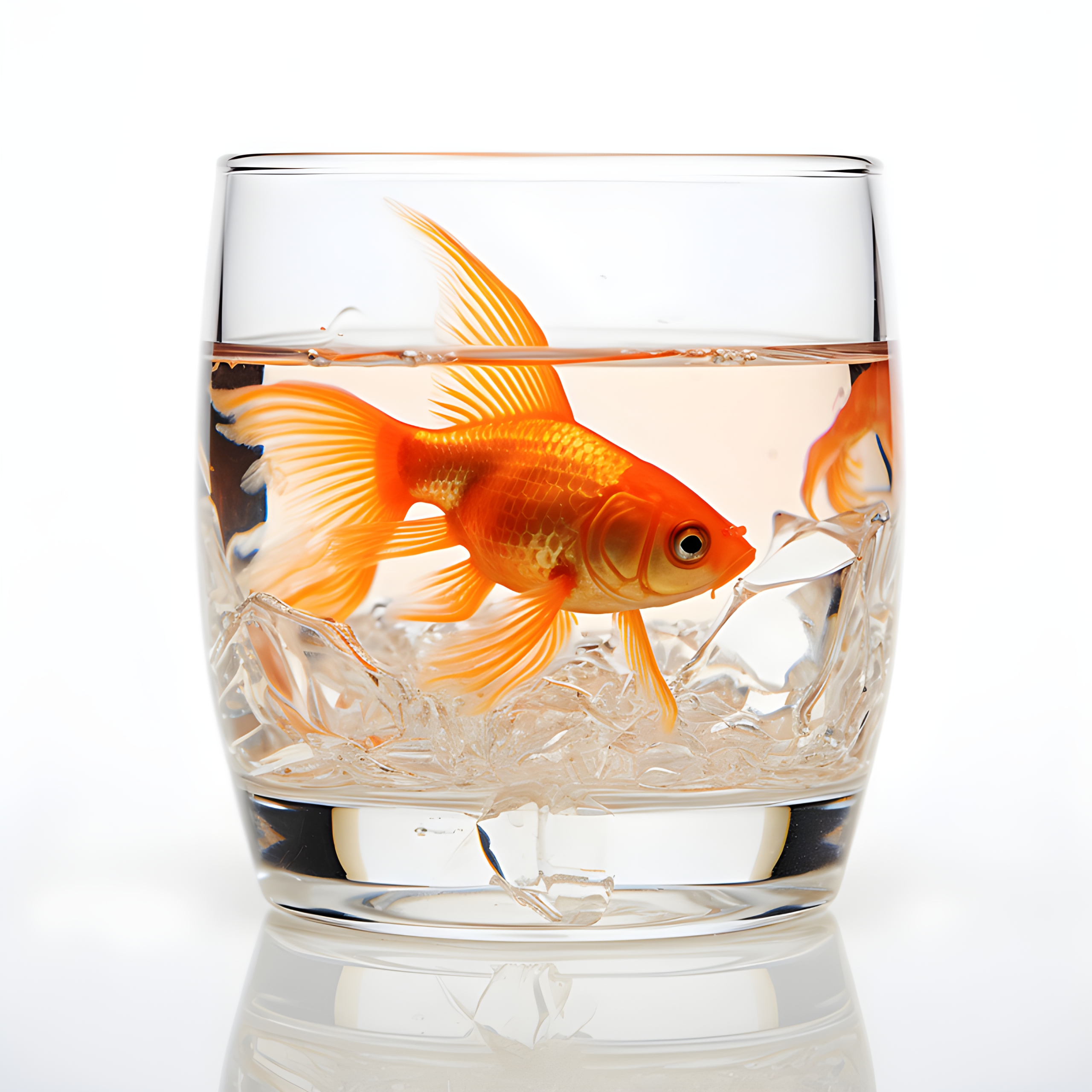 Goldfish in a glass - Impossible Images - Unique stock images for ...