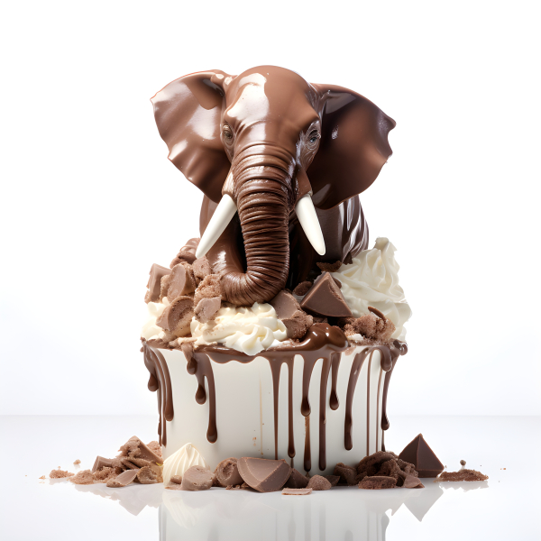 Chocolate elephant dessert - Impossible Images - Unique stock images ...