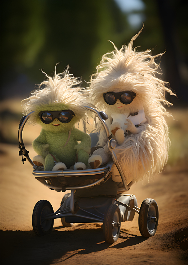 Hairy aliens in a buggy - Impossible Images - Unique stock images for ...