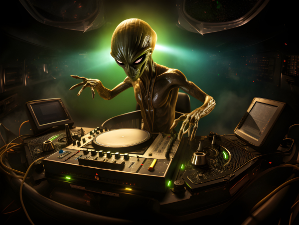 Alien dj in space - Impossible Images - Unique stock images for ...