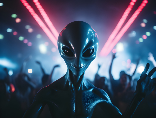 Alien at a club - Impossible Images - Unique stock images for ...