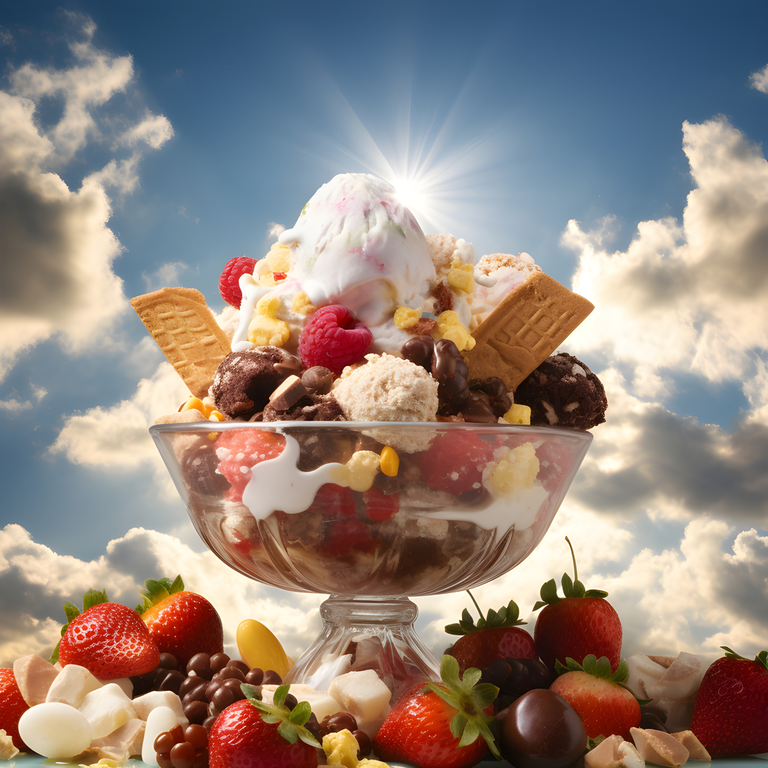 Heavenly ice cream sundae - Impossible Images - Unique stock images for ...