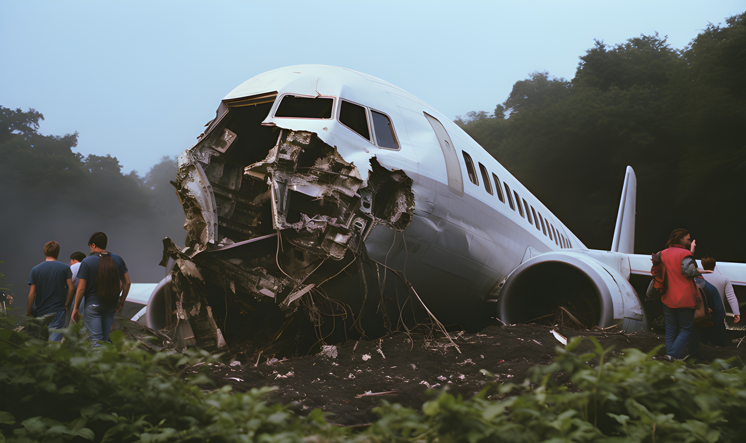A plane crash wreckage with survivors - Impossible Images - Unique ...