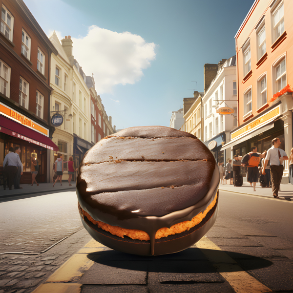 Giant Jaffa Cake in the street - Impossible Images - Unique stock ...