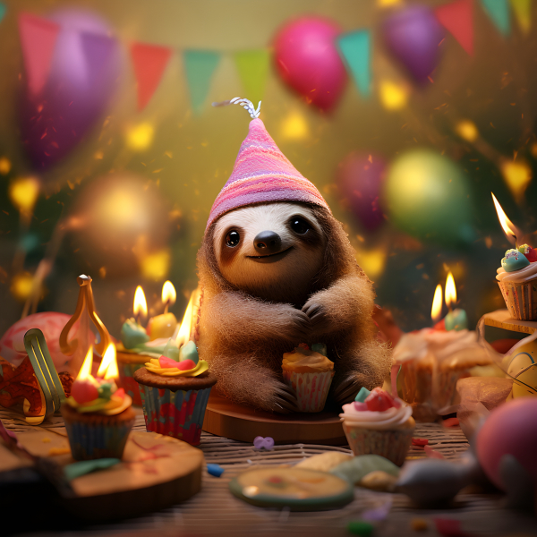 Sloth birthday party - Impossible Images - Unique stock images for ...