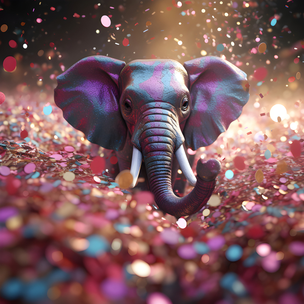 Shiny elephant in glitter - Impossible Images - Unique stock images for ...