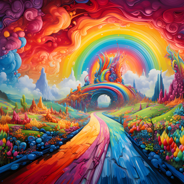Rainbow land painting - Impossible Images - Unique stock images for ...