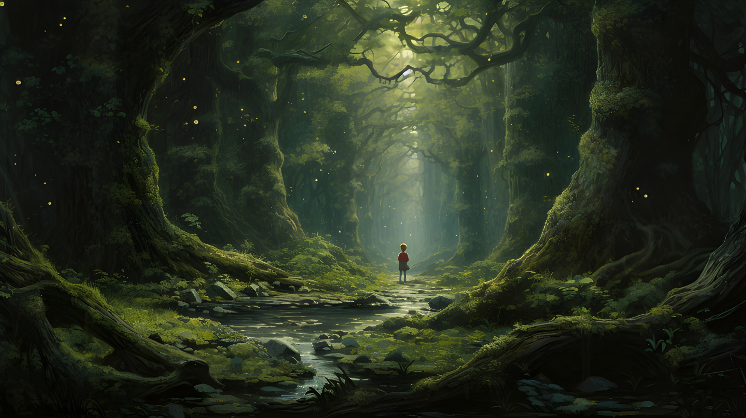 A lone child walking through a forest - Impossible Images - Unique ...