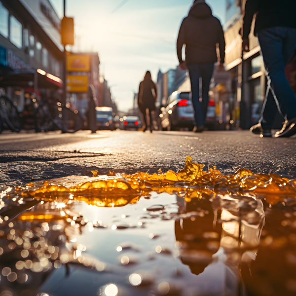 A puddle of golden syrup - Impossible Images - Unique stock images for ...