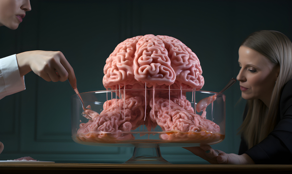 People eating a brain with two spoons - Impossible Images - Unique ...