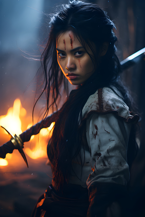 Battle-scared young female epic fantasy martial artist - Impossible ...