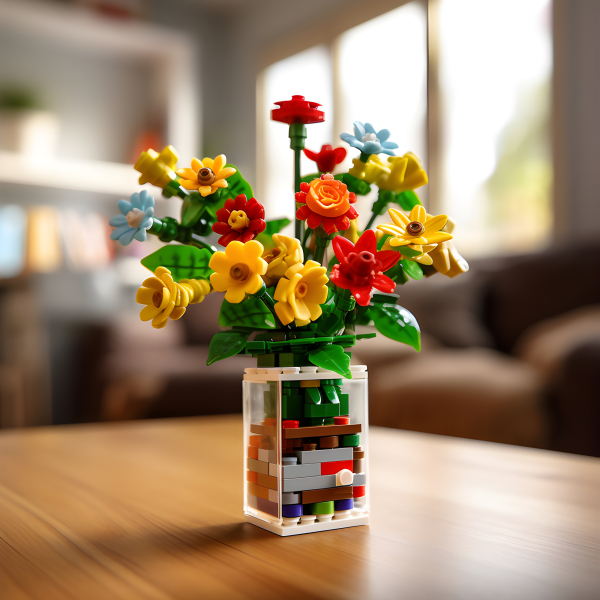 toy flowers made of blocks - Impossible Images - Unique stock images ...