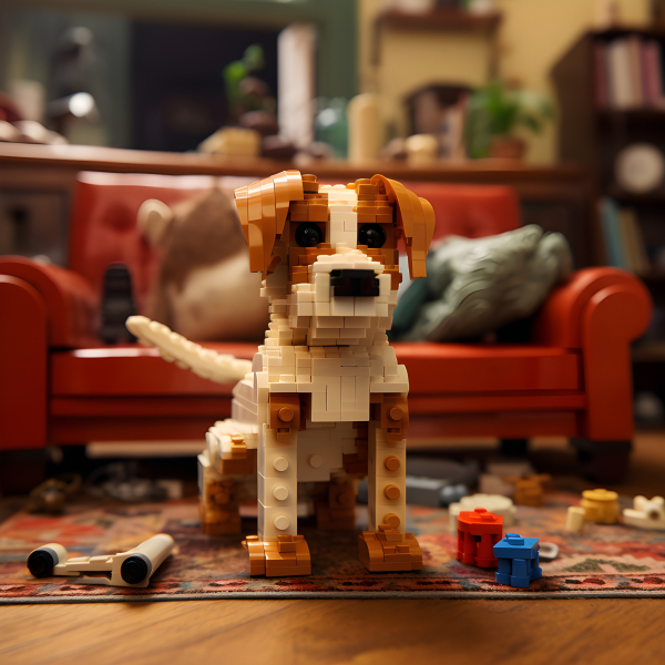 A dog made of toy blocks - Impossible Images - Unique stock images for ...
