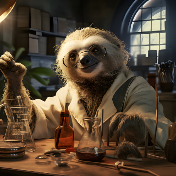 Sloth scientist - Impossible Images - Unique stock images for ...