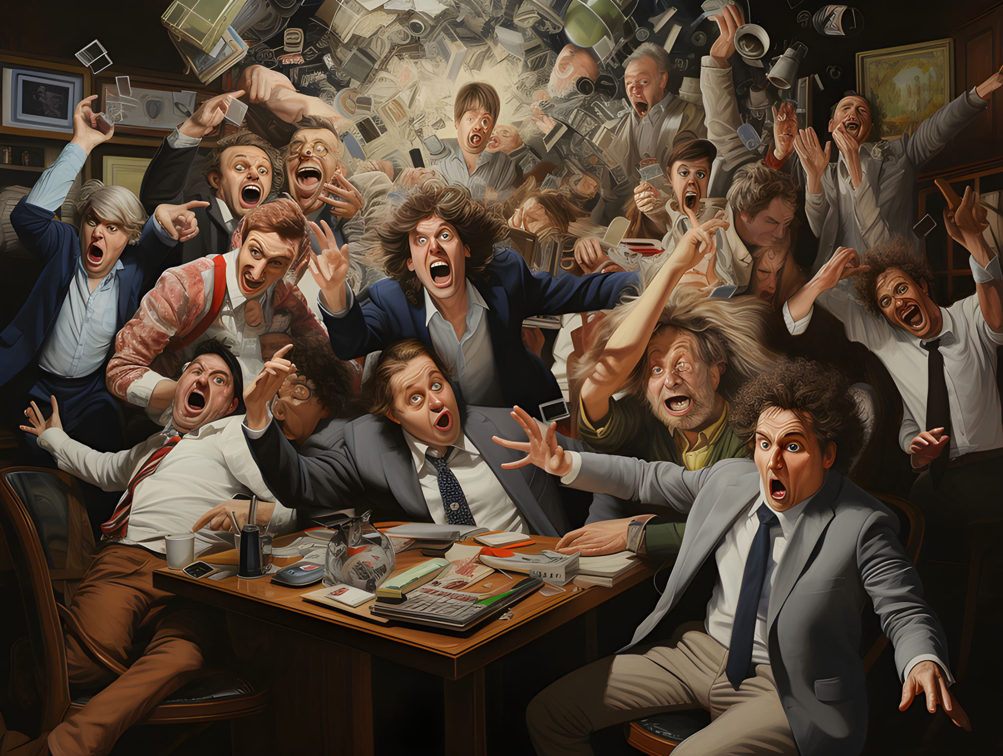 Office workers going crazy - Impossible Images - Unique stock images ...