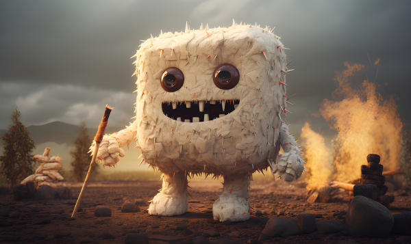 White monster who started a fire - Impossible Images - Unique stock ...