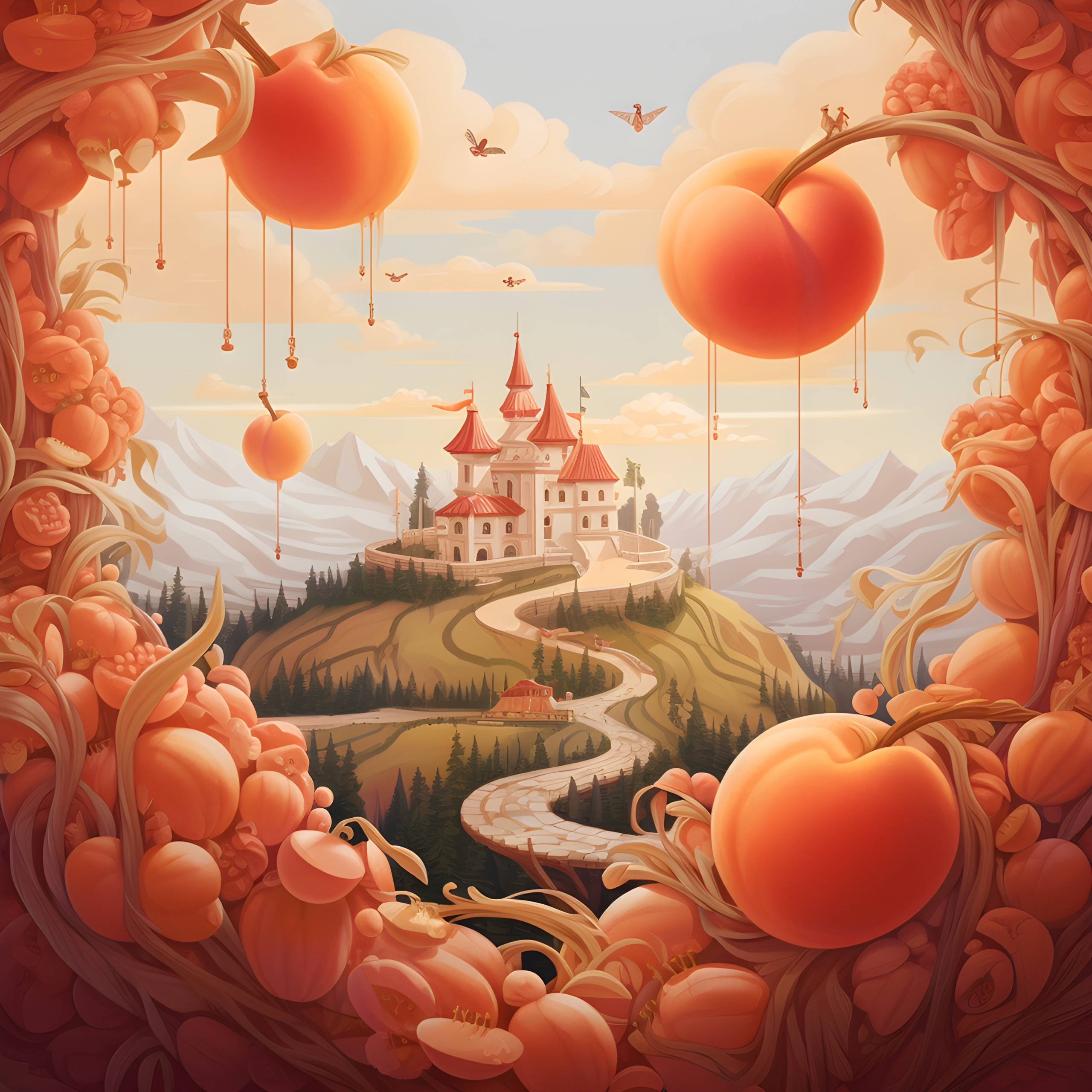 Peach land - Impossible Images - Unique stock images for commercial use.