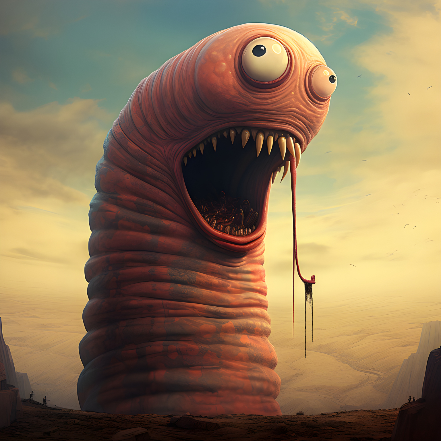 Giant worm - Impossible Images - Unique stock images for commercial use.