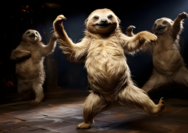 Three Dancing sloths. - Impossible Images - Unique stock images for ...