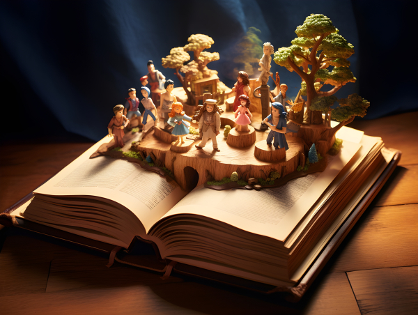 Book characters in scene on top of book - Impossible Images - Unique ...