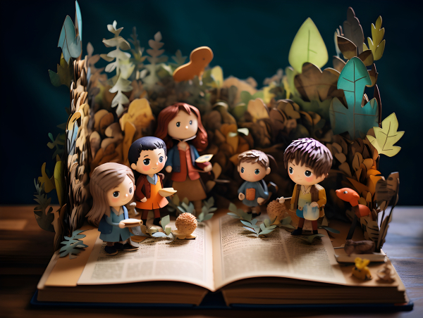 Characters emerging out of book - Impossible Images - Unique stock ...