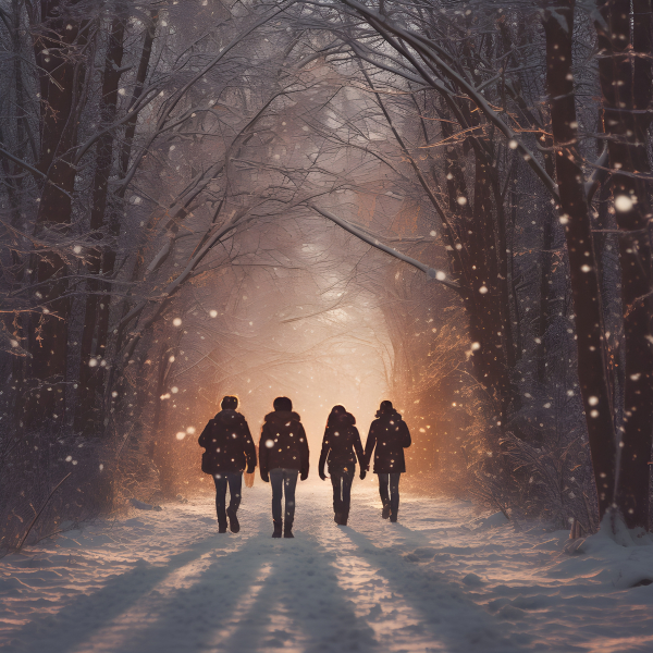 People walking in the snow - Impossible Images - Unique stock images ...