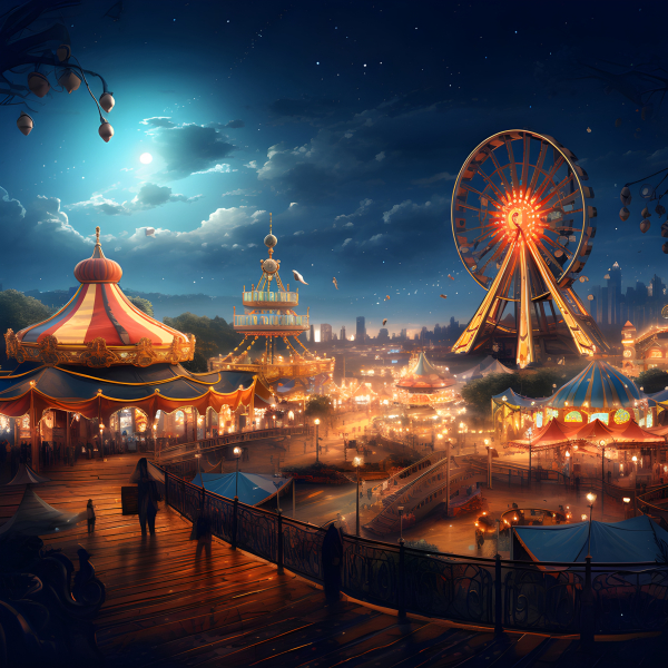 Fun fair at night - Impossible Images - Unique stock images for ...
