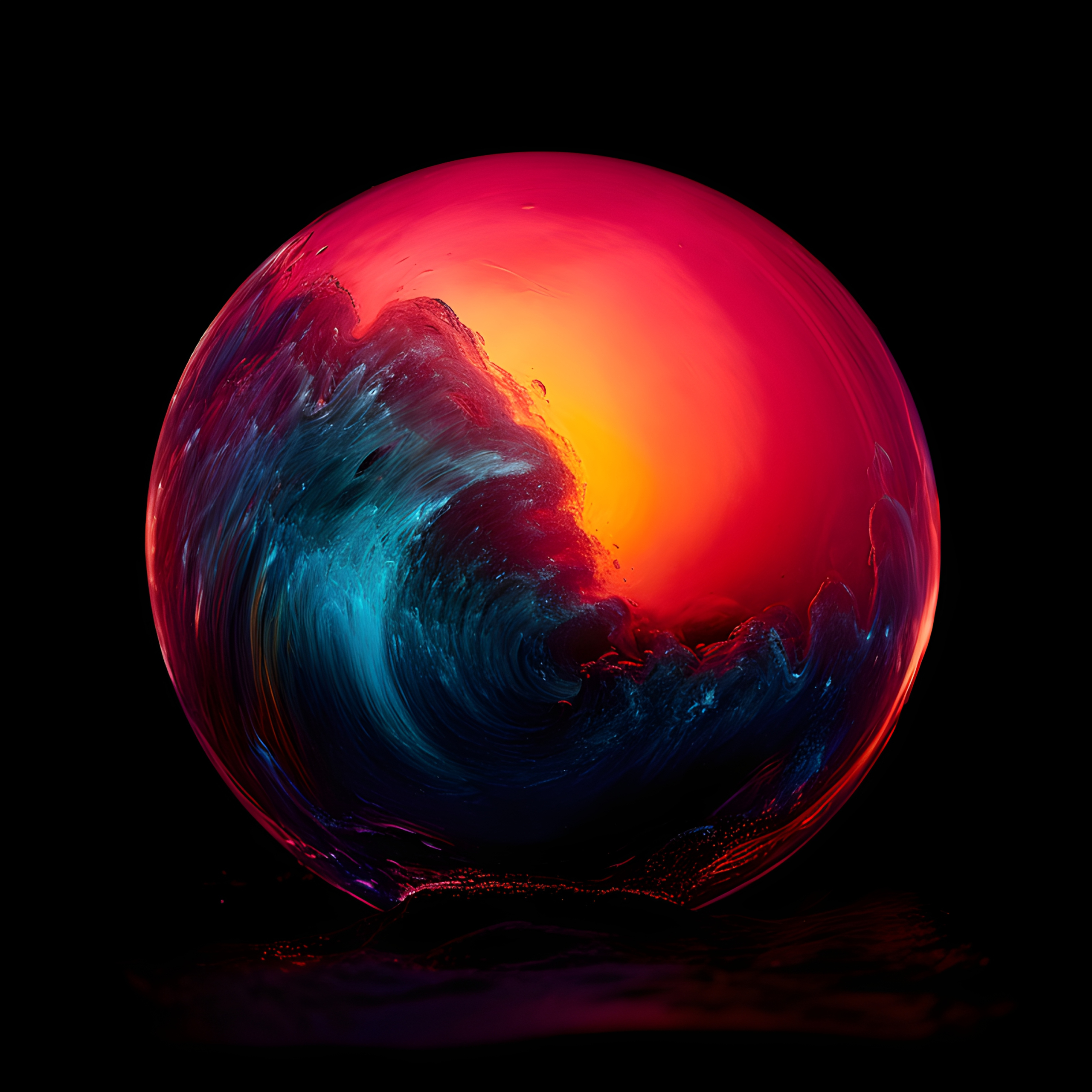 Orbit of wave against the sun setting - Impossible Images - Unique ...