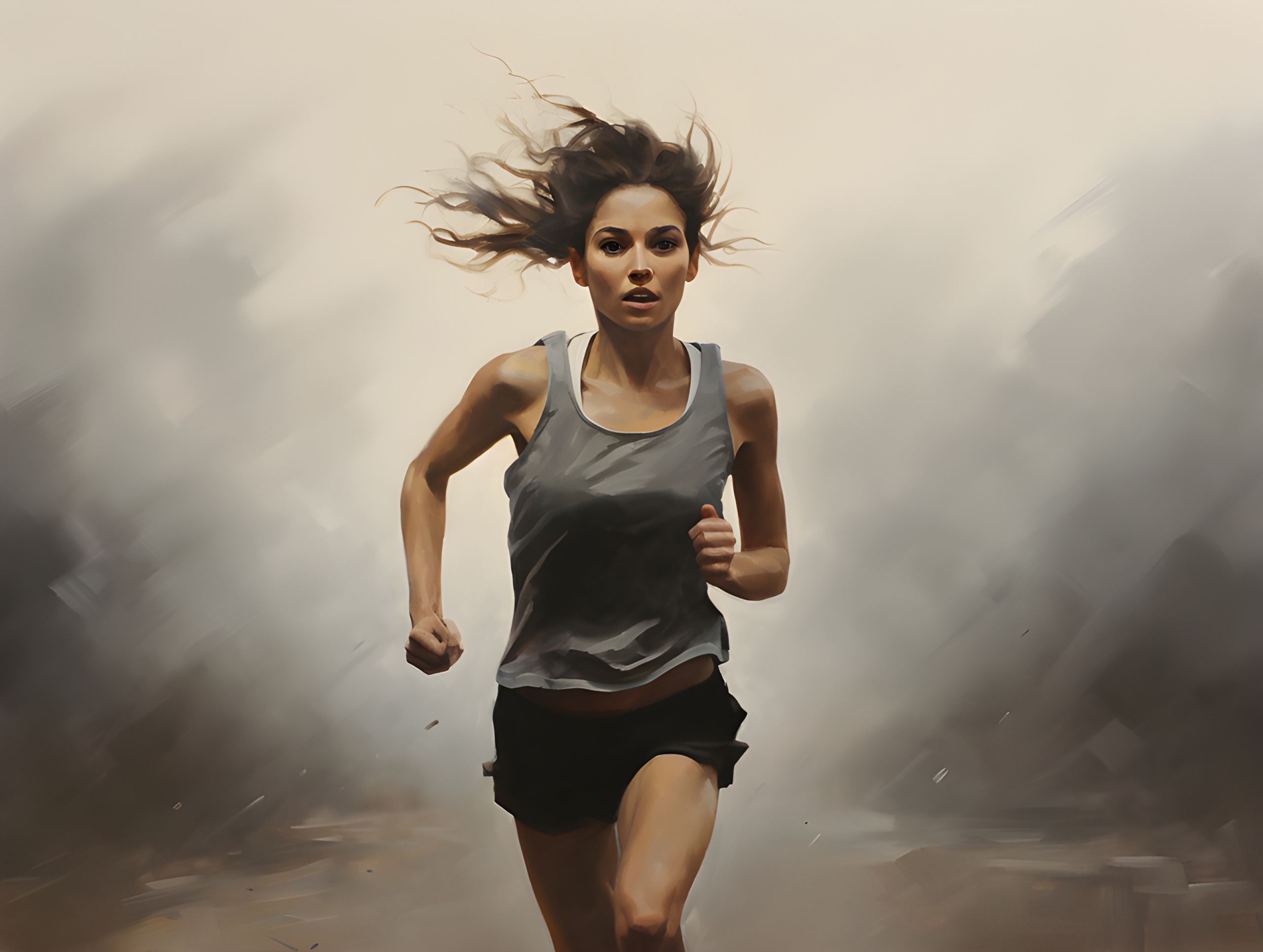 Painting of someone running - Impossible Images - Unique stock images ...