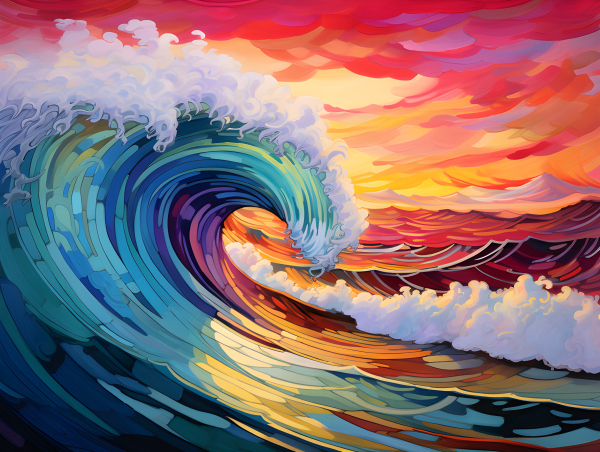 Colorful wave - Impossible Images - Unique stock images for commercial use.