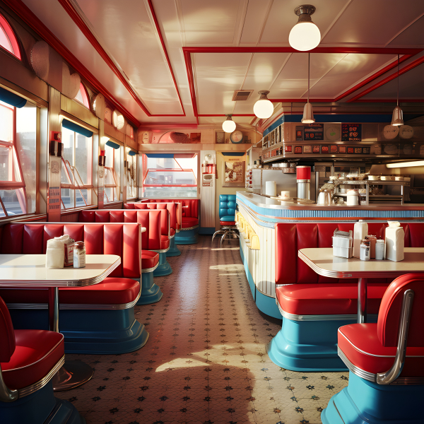 Inside an American diner - Impossible Images - Unique stock images for ...