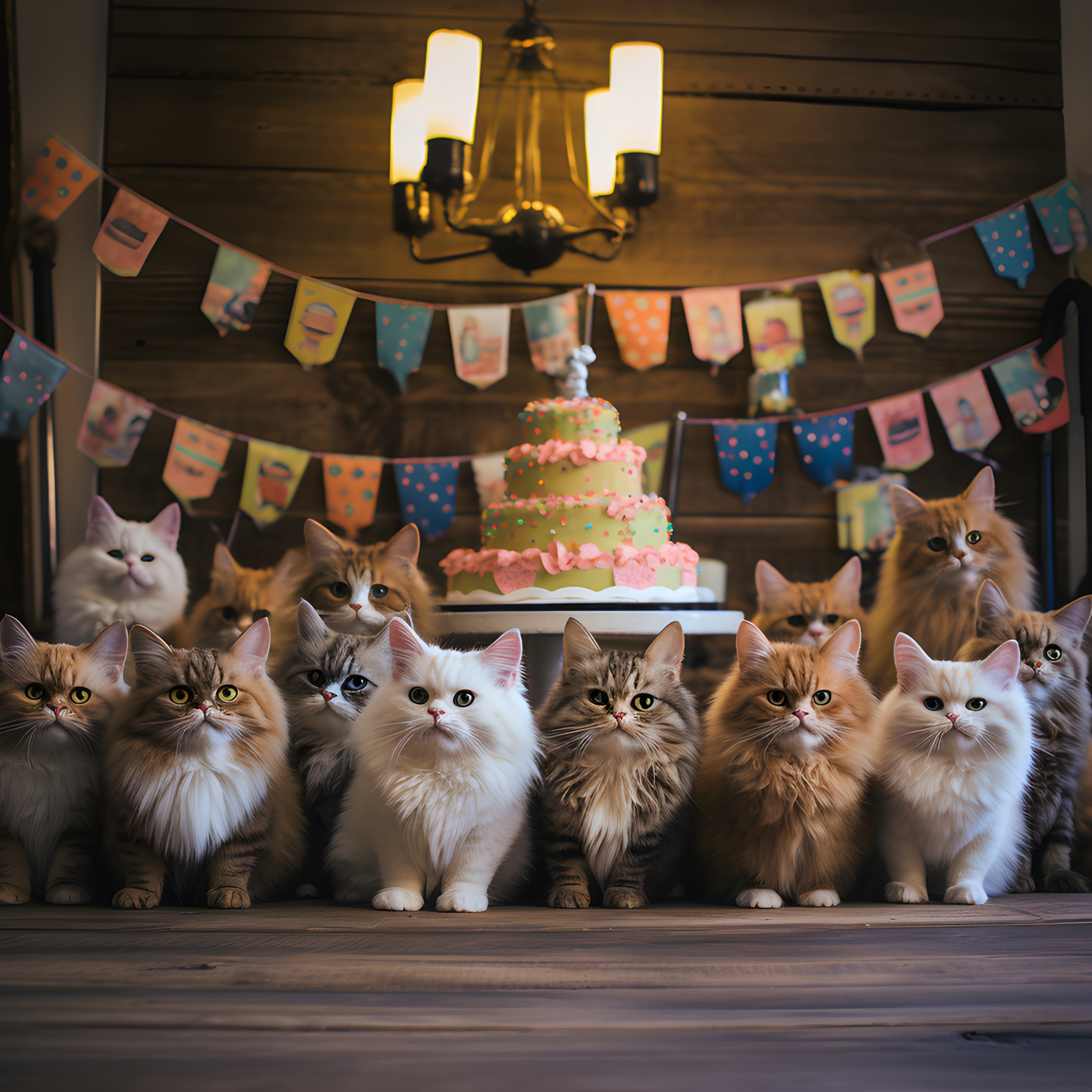 A cat birthday party - Impossible Images - Unique stock images for ...