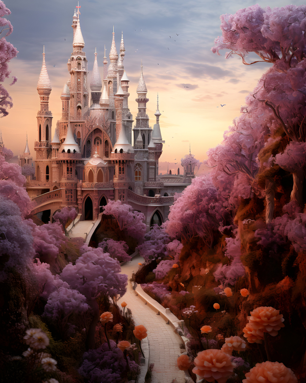 A bright and colourful fantasy castle - Impossible Images - Unique ...