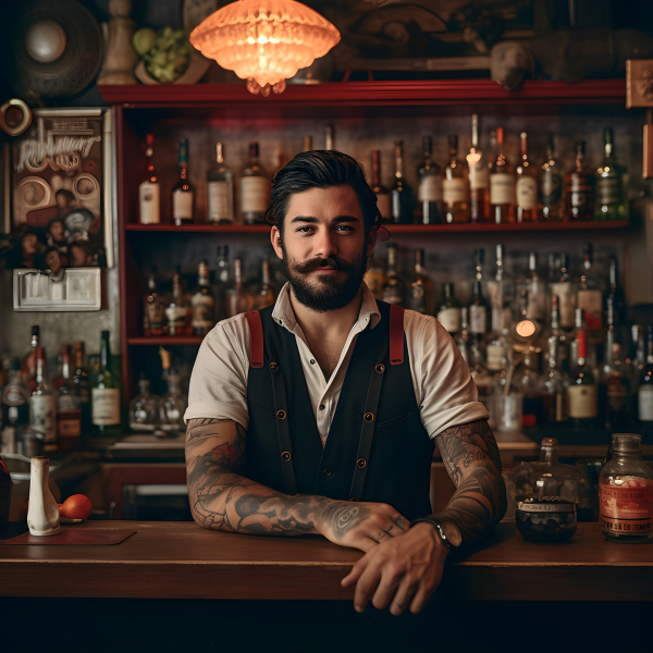 A man behind a bar - Impossible Images - Unique stock images for ...