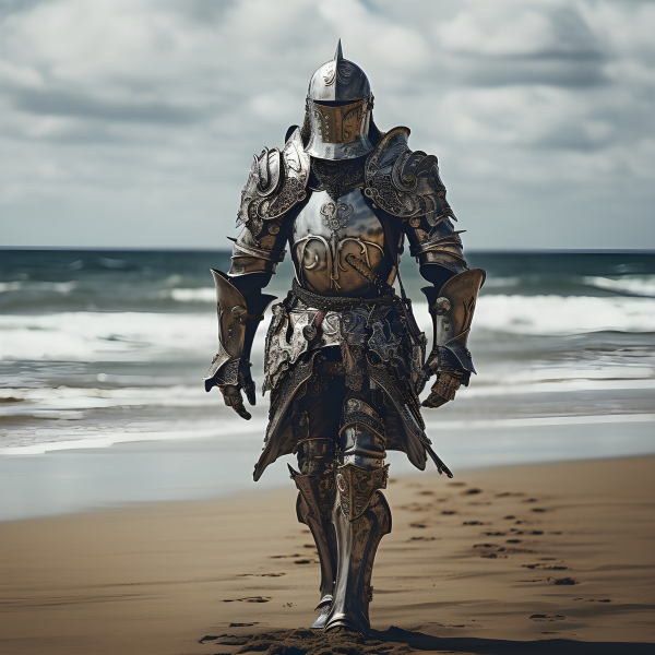 A knight on the beach - Impossible Images - Unique stock images for ...