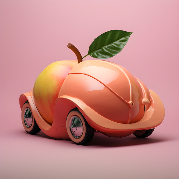 Peach in a car - Impossible Images - Unique stock images for commercial ...