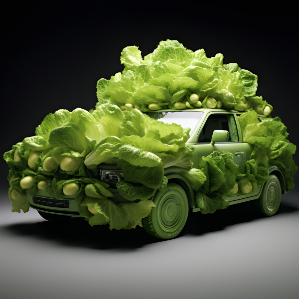 Cabbage growing in a car - Impossible Images - Unique stock images for ...
