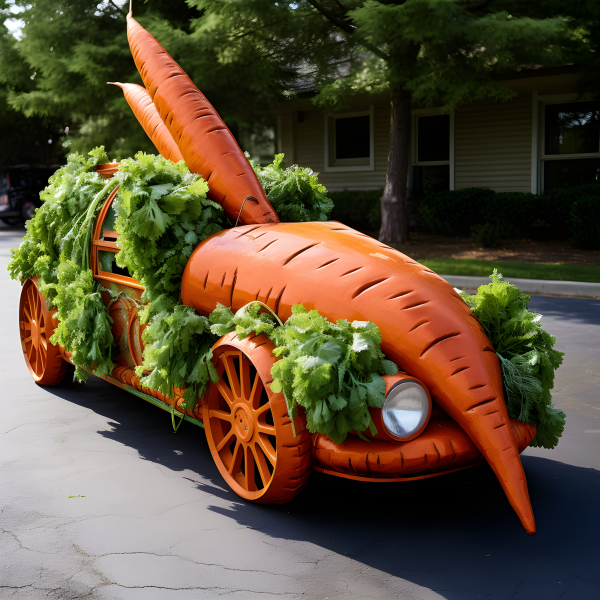 Car made from carrots - Impossible Images - Unique stock images for ...