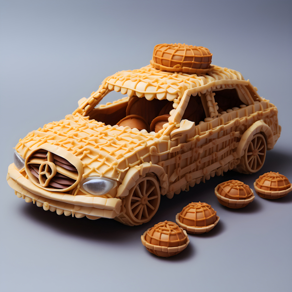 Waffle car - Impossible Images - Unique stock images for commercial use.