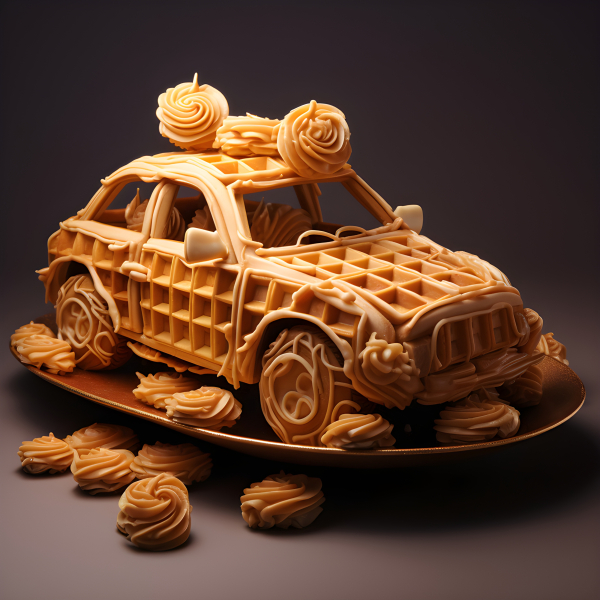 Car made from waffles - Impossible Images - Unique stock images for ...