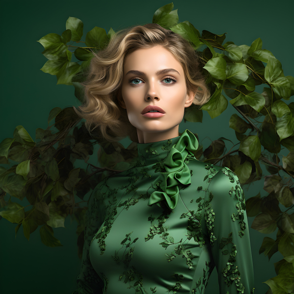 Green fashion shoot with female model - Impossible Images - Unique ...