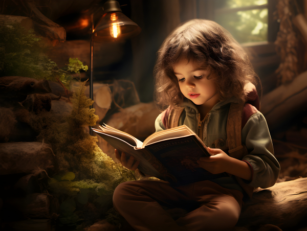 A child reading a story - Impossible Images - Unique stock images for ...