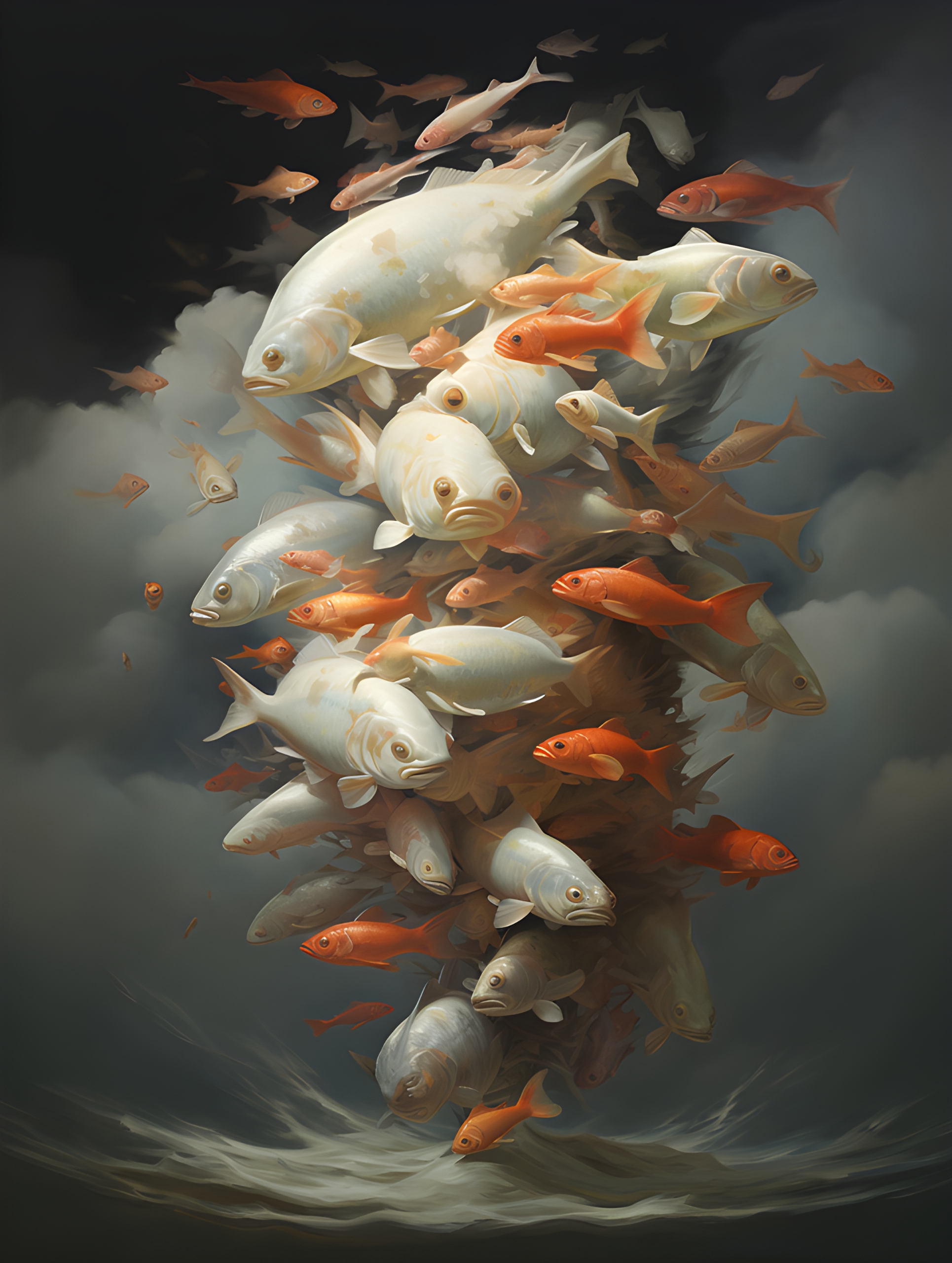 Fish storm - Impossible Images - Unique stock images for commercial use.