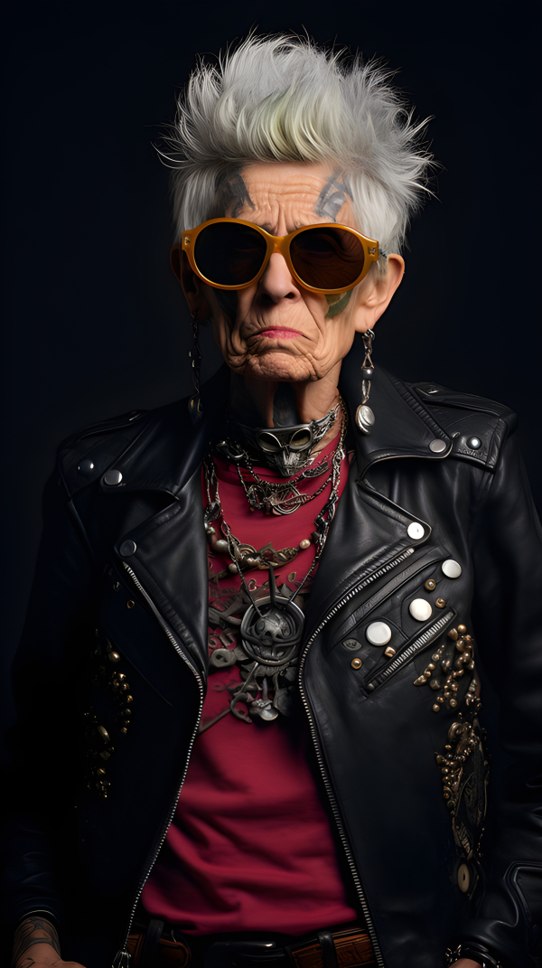 Punk grandma portrait - Impossible Images - Unique stock images for ...