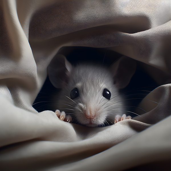 Mouse hiding in material - Impossible Images - Unique stock images for ...